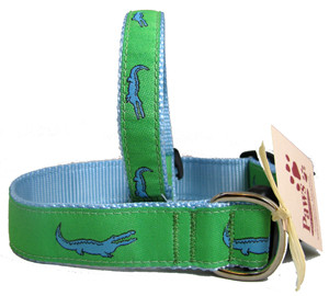 Blue Alligator Dog Collars | Paws Pet Boutique Made in USA Dog Collars