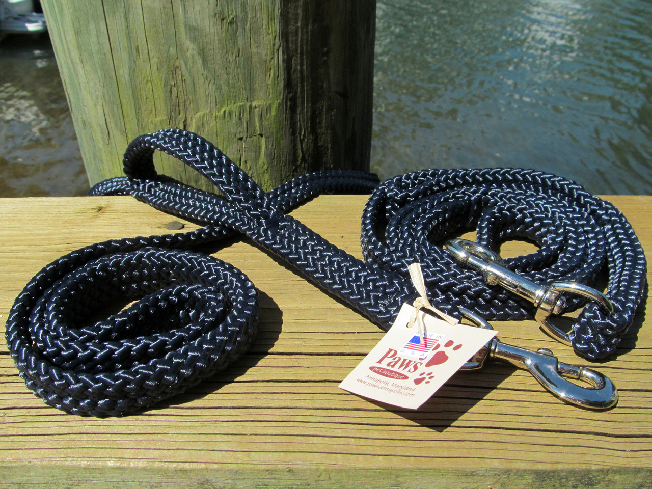 Navy Boating Line Dog Leashes | Traffic Dog Leash | Nautical Rope Dog ...