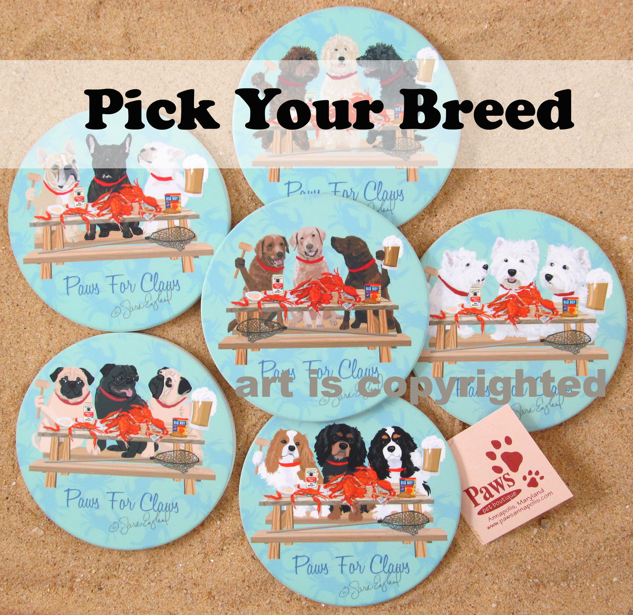 Dogs and Wine Coasters | Unique Dog Coasters