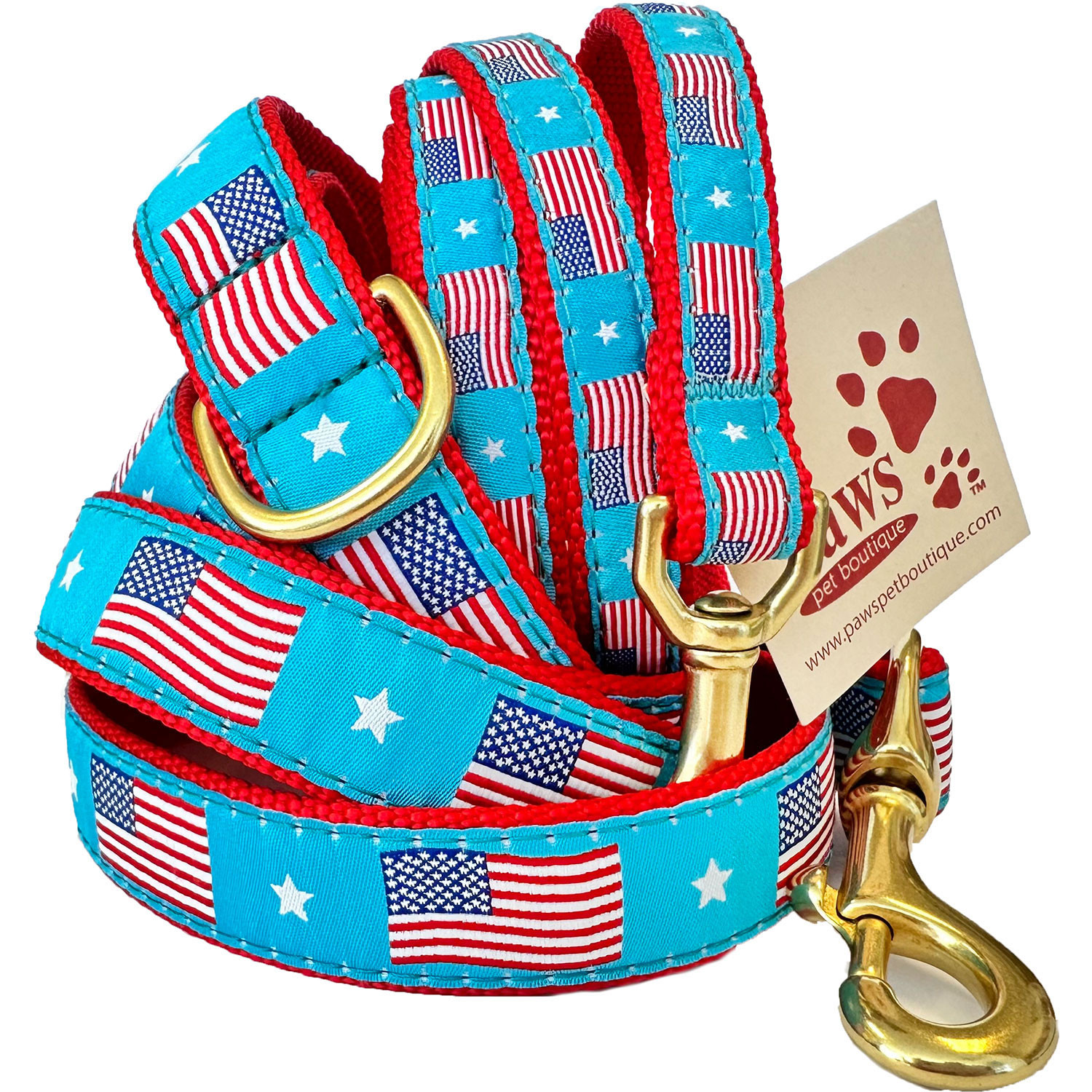 American Flag Dog Collars at PawsPetBoutique.com