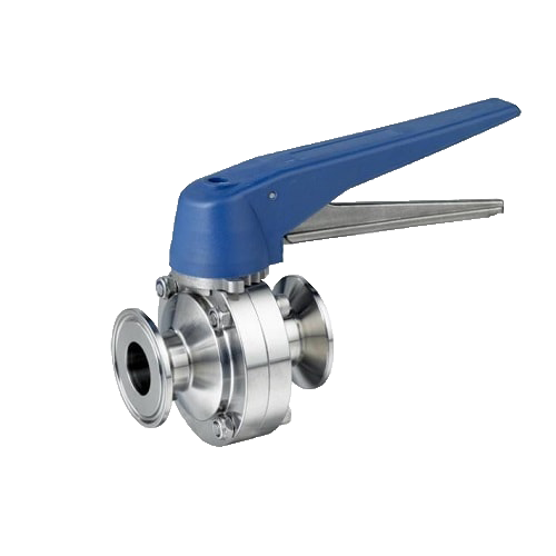 Stainless Steel Sanitary Butterfly Valve W/ Trigger Handle