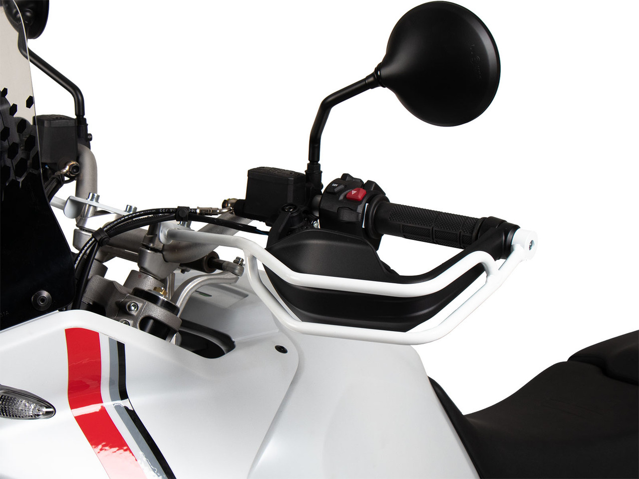 Ducati Desert X hand guards by Hepco & Becker