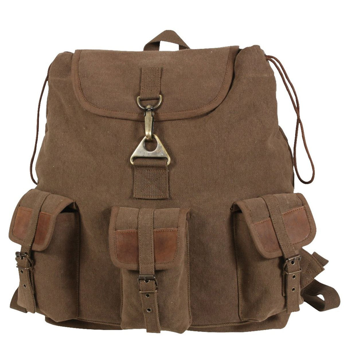 Rothco Vintage Canvas Wayfarer Backpack With Leather Accents