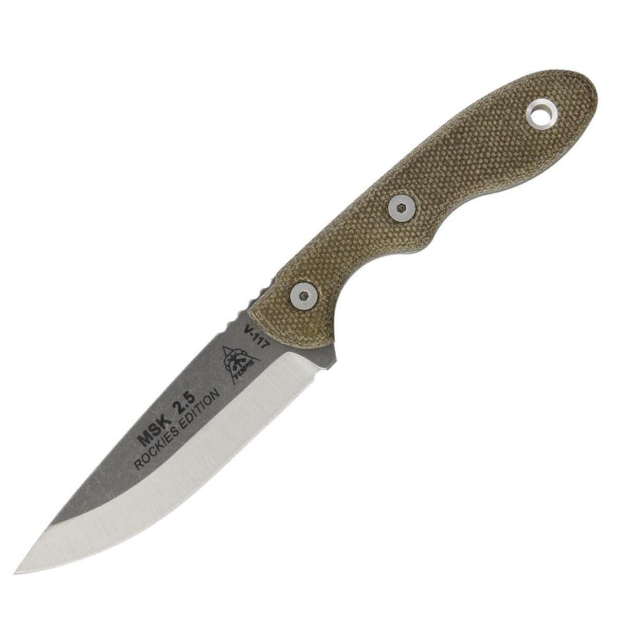 TOPS Mini Scandi Bushcraft Knife MSK Rockies Edition | Green BOB