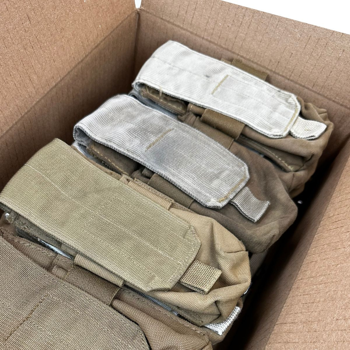 6 Pack, M4 Double Single Coyote Mag Pouch, Used | Military Surplus