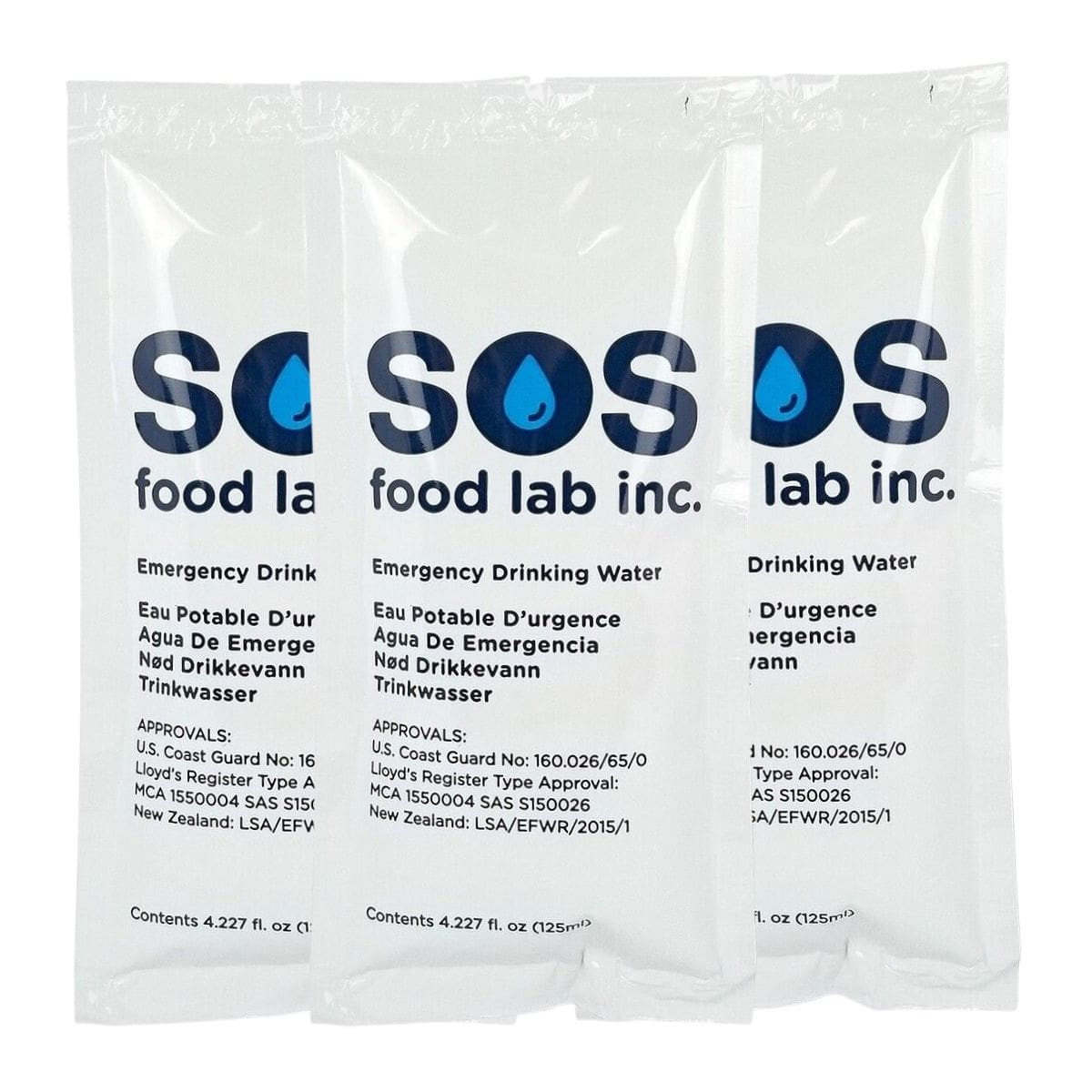 3 Pack, Emergency Drinking Water Pouch 4.2 fluid oz. | Military Surplus ...