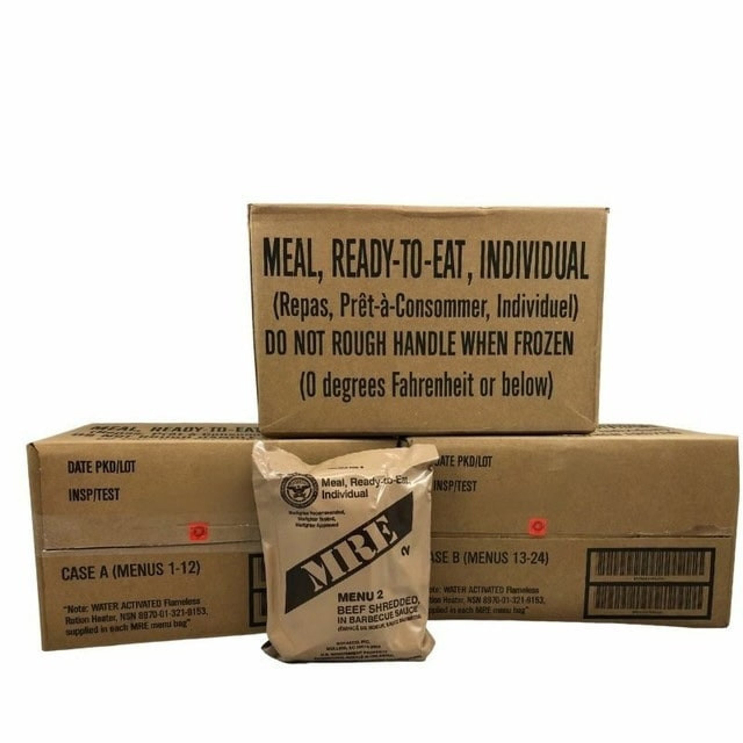 Pallet, G.I. Issue MRE, Meals Ready to Eat, (48/Pallet)