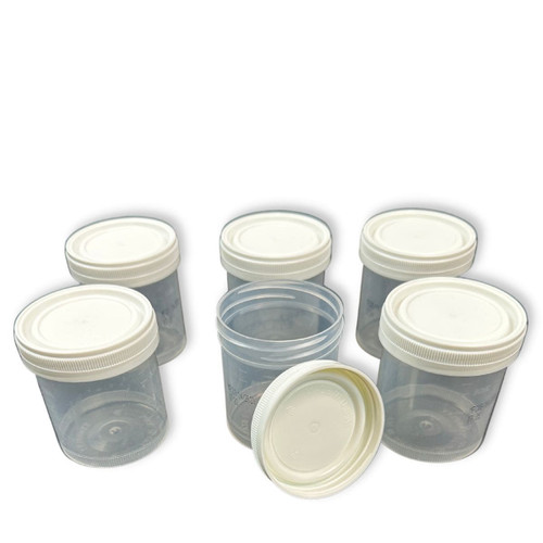 6- Pack, Specimen / Parts Cups with Leak Proof Screw on Lid ...
