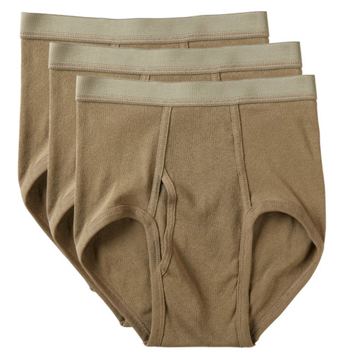 3 Pack, U.S. Issue ARMY Brown Briefs Underwear