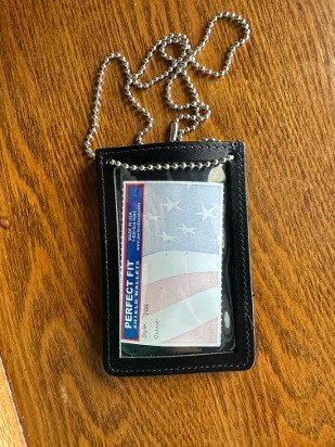 Double ID Holder for Neck with Chain