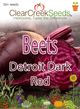 Beets - Detroit Dark Red (50+ seeds) - Clear Creek Seeds