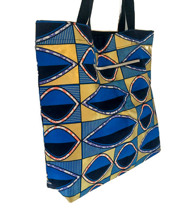Reversible Tote: Royal Blue - SHONA Congo Store