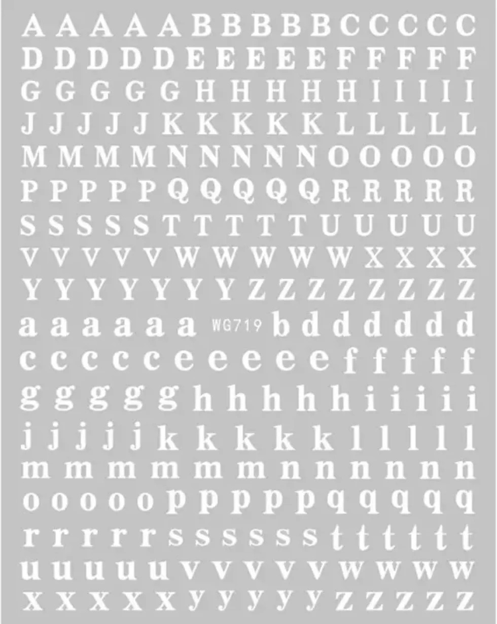 Letter Decals - White - Pronail Essentials