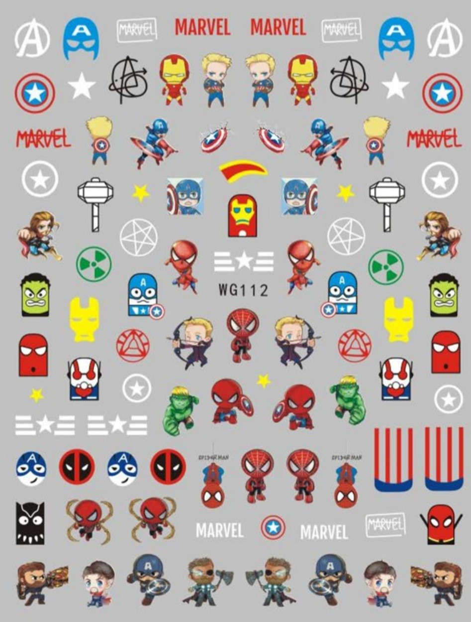 Super Hero Decals WG112 - Pronail Essentials