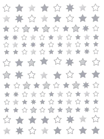 Silver Star Decals -361 - Pronail Essentials