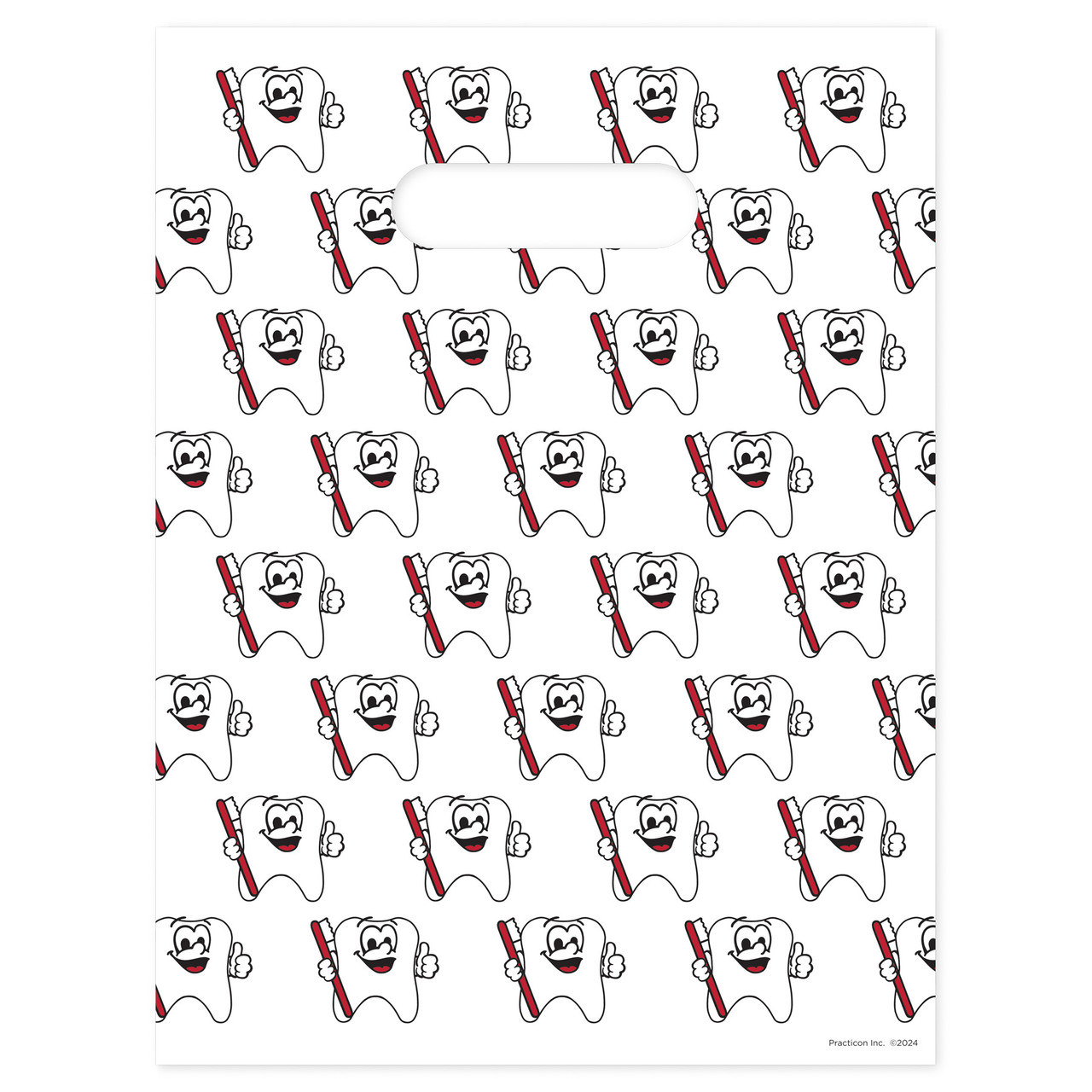 9 x 12 Tootie Tooth Scatter Print Bags 100/Pack | Practicon Inc