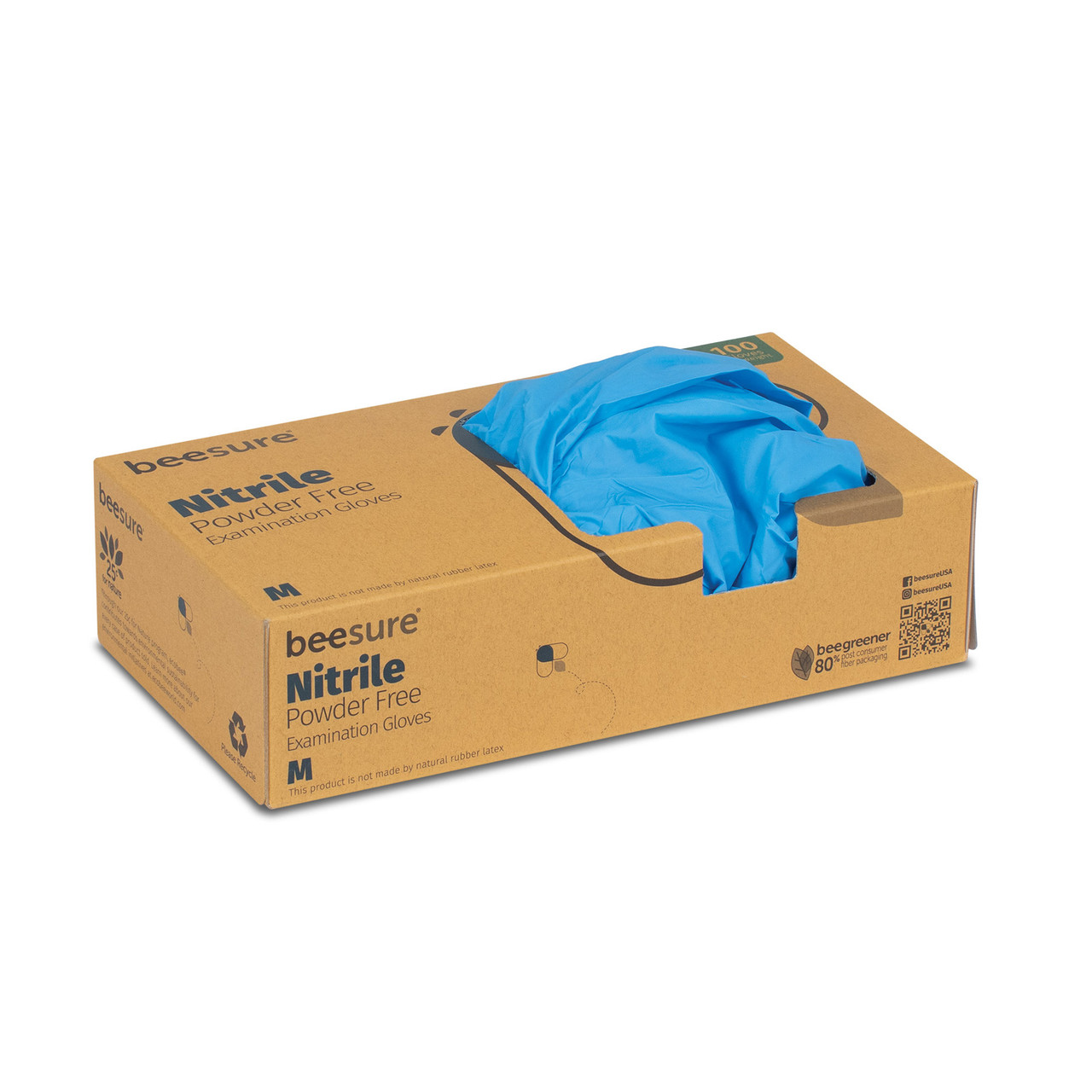 Beesure Powder-Free Nitrile Exam Gloves 100/Box | Practicon Inc