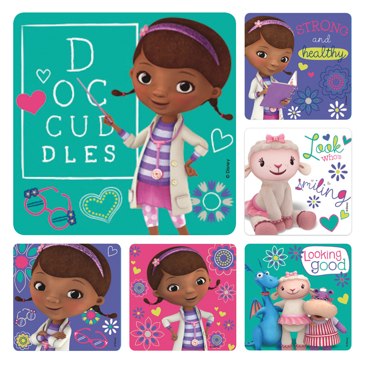 Disney Doc McStuffins Stickers 100/Pack | Practicon Inc