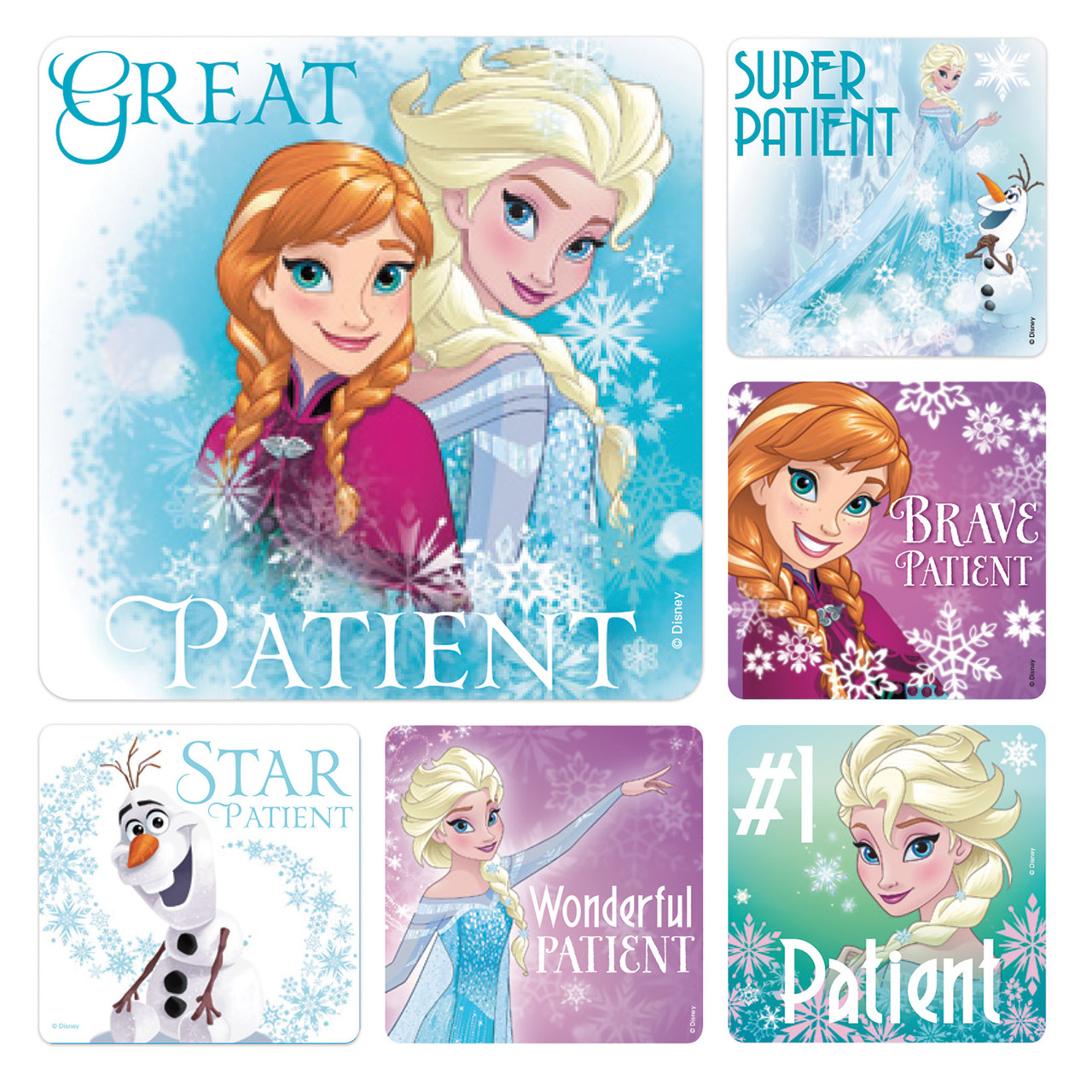Disney Frozen Patient Stickers 100/Pack | Practicon Inc