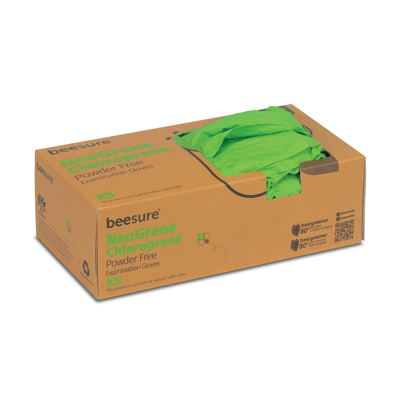 Beesure NeoGrene Chloroprene Powder-free Exam Gloves 200/Box ...