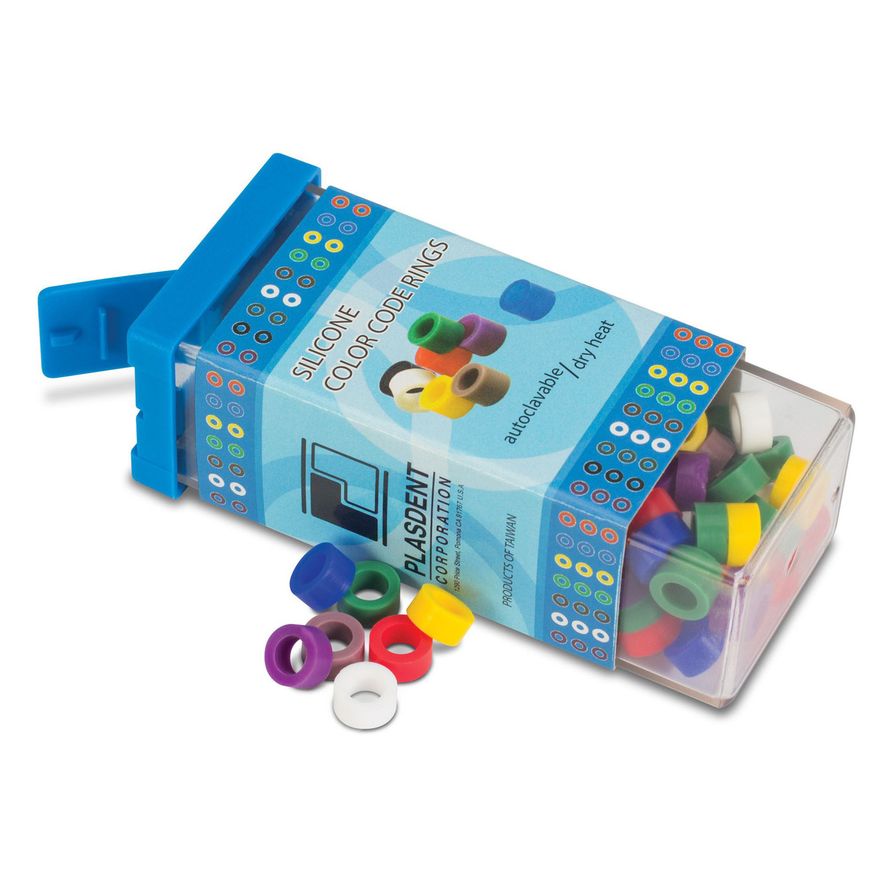 Large Silicone Color Code Ring Assortment 80/Pack | Practicon Inc