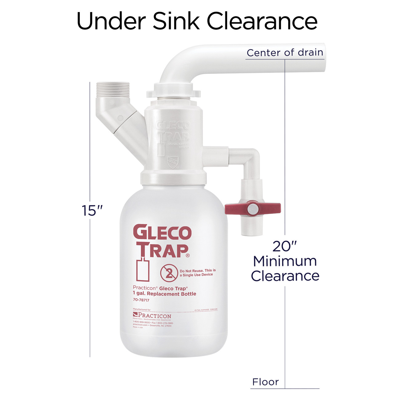 Gleco Trap System 128 oz. Replacement Bottles 4/Case | Practicon Inc