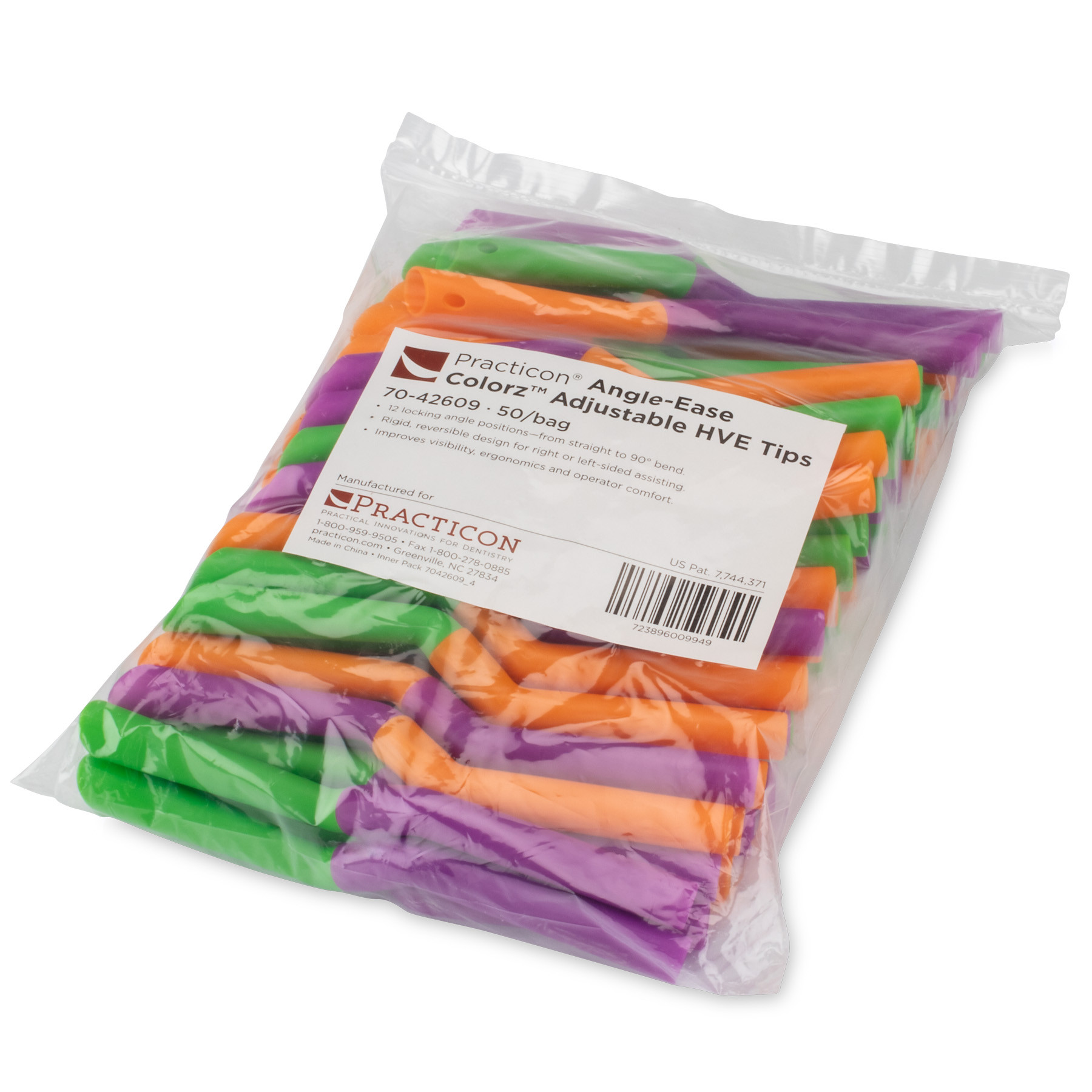 Angle-Ease Colorz HVE Tips 50/Pack | Practicon Inc