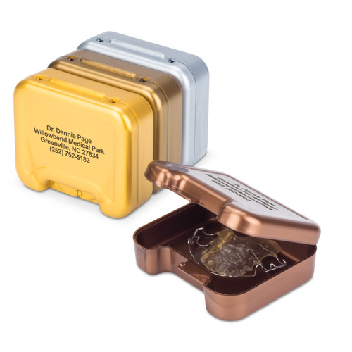 Personalized Metallic-tone Retainer Cases 24/Pack | Practicon Inc
