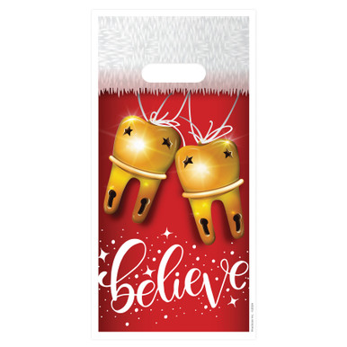 6 x 12 Believe Jingle Teeth Bags 100/Pack | Practicon Inc
