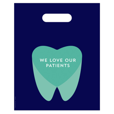 8 x 10 We Love Our Patients Bags 100/Pack | Practicon Inc