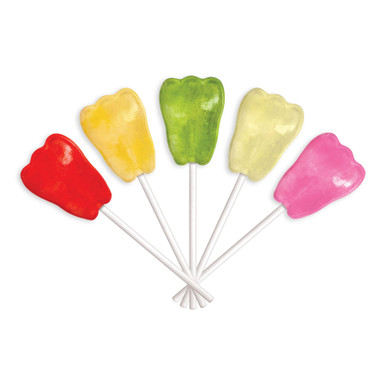 Dr. John's Healthy Sweets Fresh Fruit Tooth Shaped Lollipops 150/Pack | Practicon Inc
