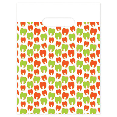 9 x 12 Many Mini Molars Scatter Print Bags 100/Pack | Practicon Inc