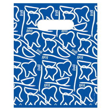 8 x 10 Dental Drawings Scatter Print Bags 100/Pack | Practicon Inc