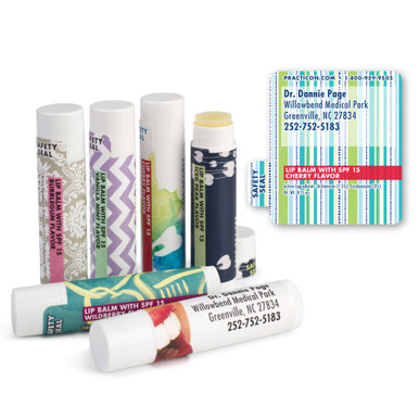Personalized Cool Stripes Lip Balms 250/Pack | Practicon Inc