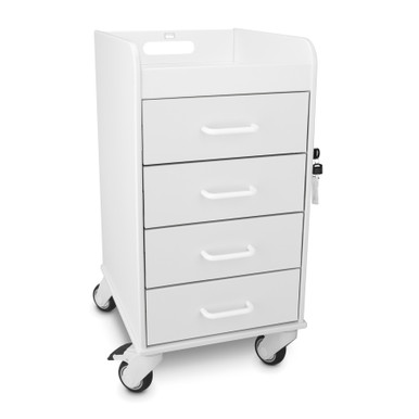 Compact Four-Drawer Locking Cart | Practicon Inc