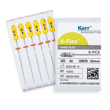 Kerr K-Flex Files 30mm Size 50 Yellow 6/Pack | Practicon Inc