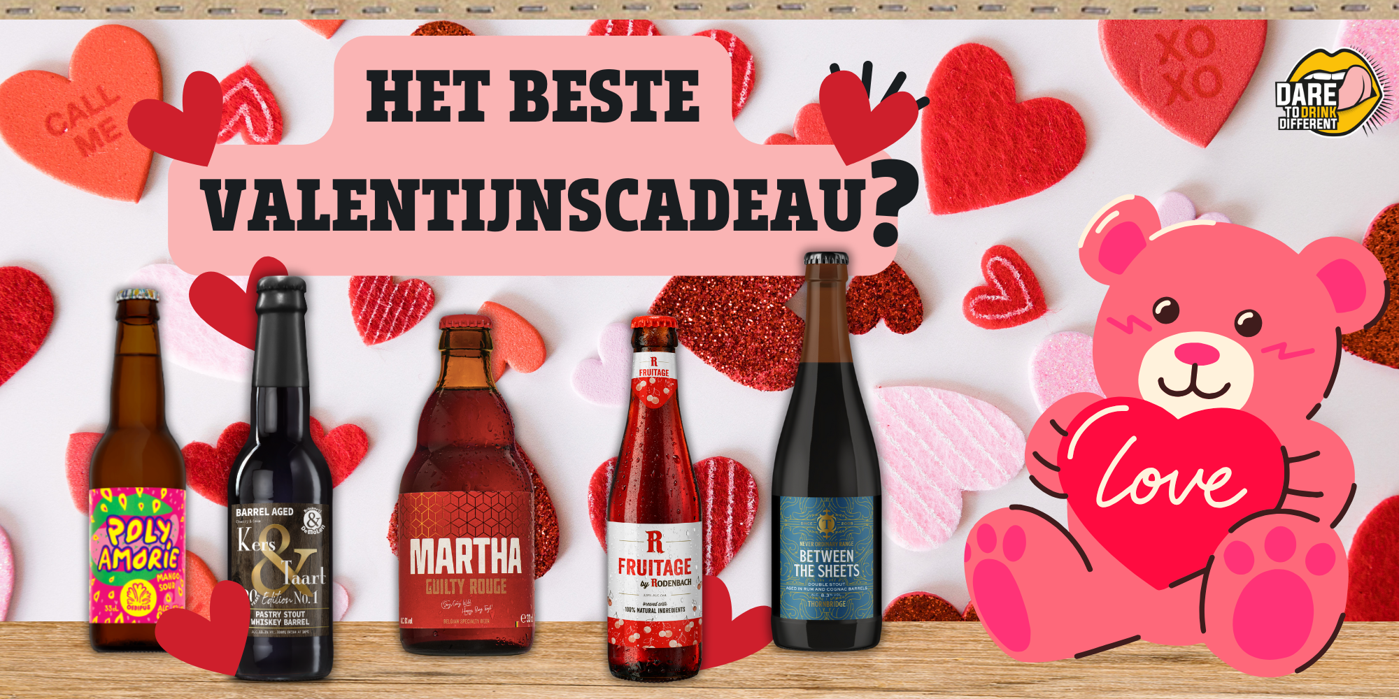 Valentijnscadeau voor hem - Dare to Drink Different