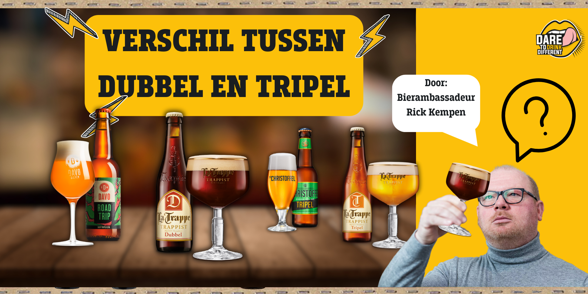 Het verschil tussen dubbel en tripel bier - Dare to Drink Different