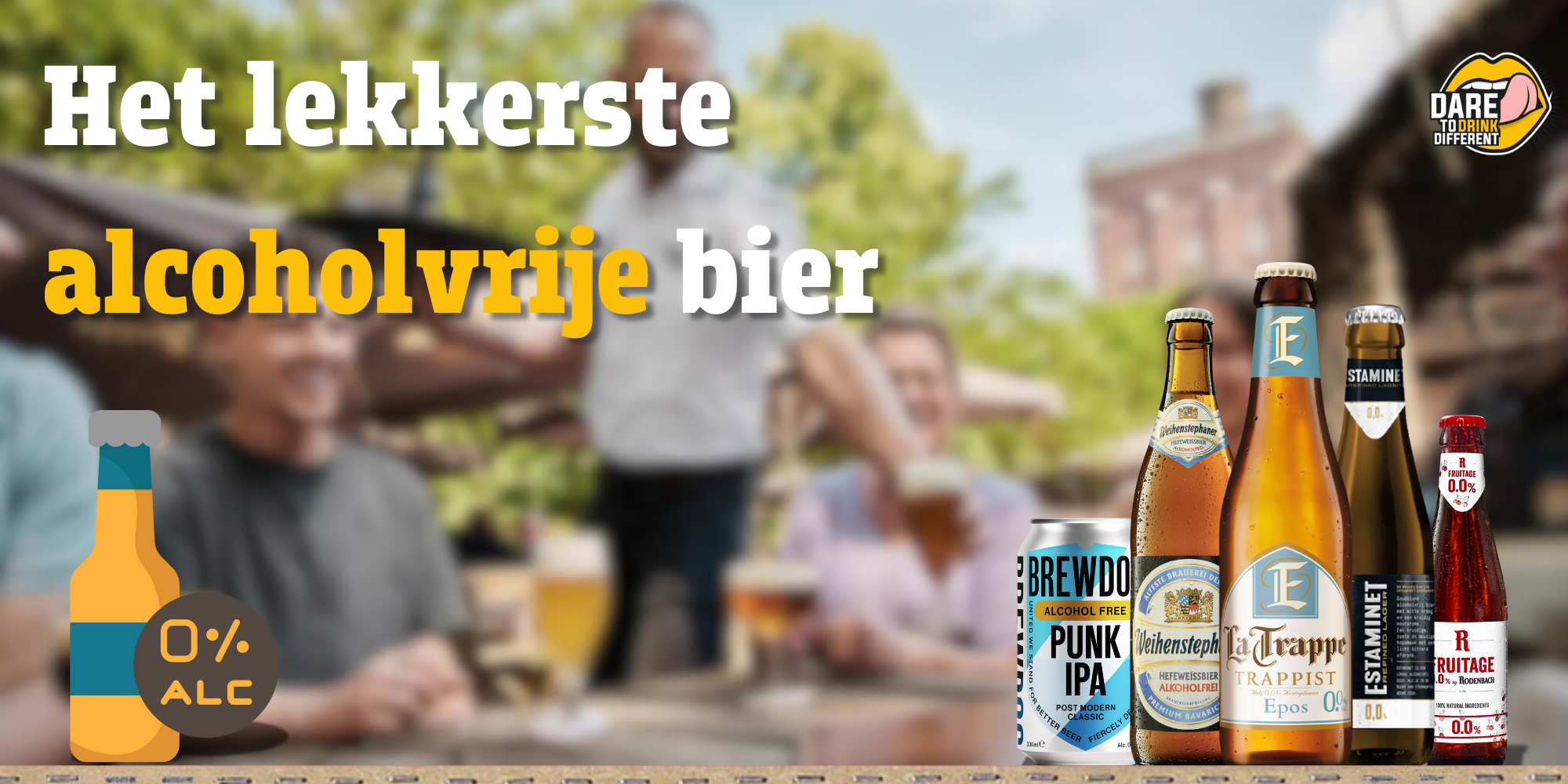Het lekkerste alcoholvrije bier - Dare to Drink Different