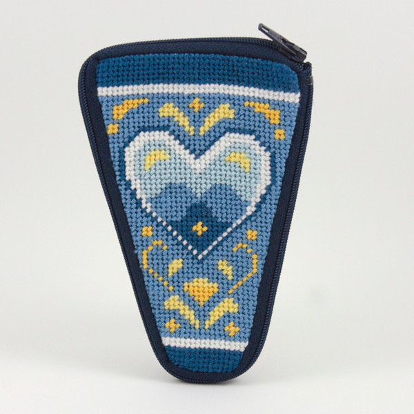 Blue & White Hearts Scissor Case - StitchandZipKits.com