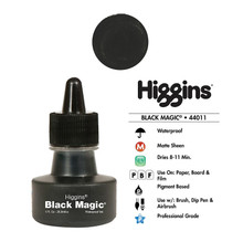Higgins Black Magic Ink 1oz - Meininger Art Supply