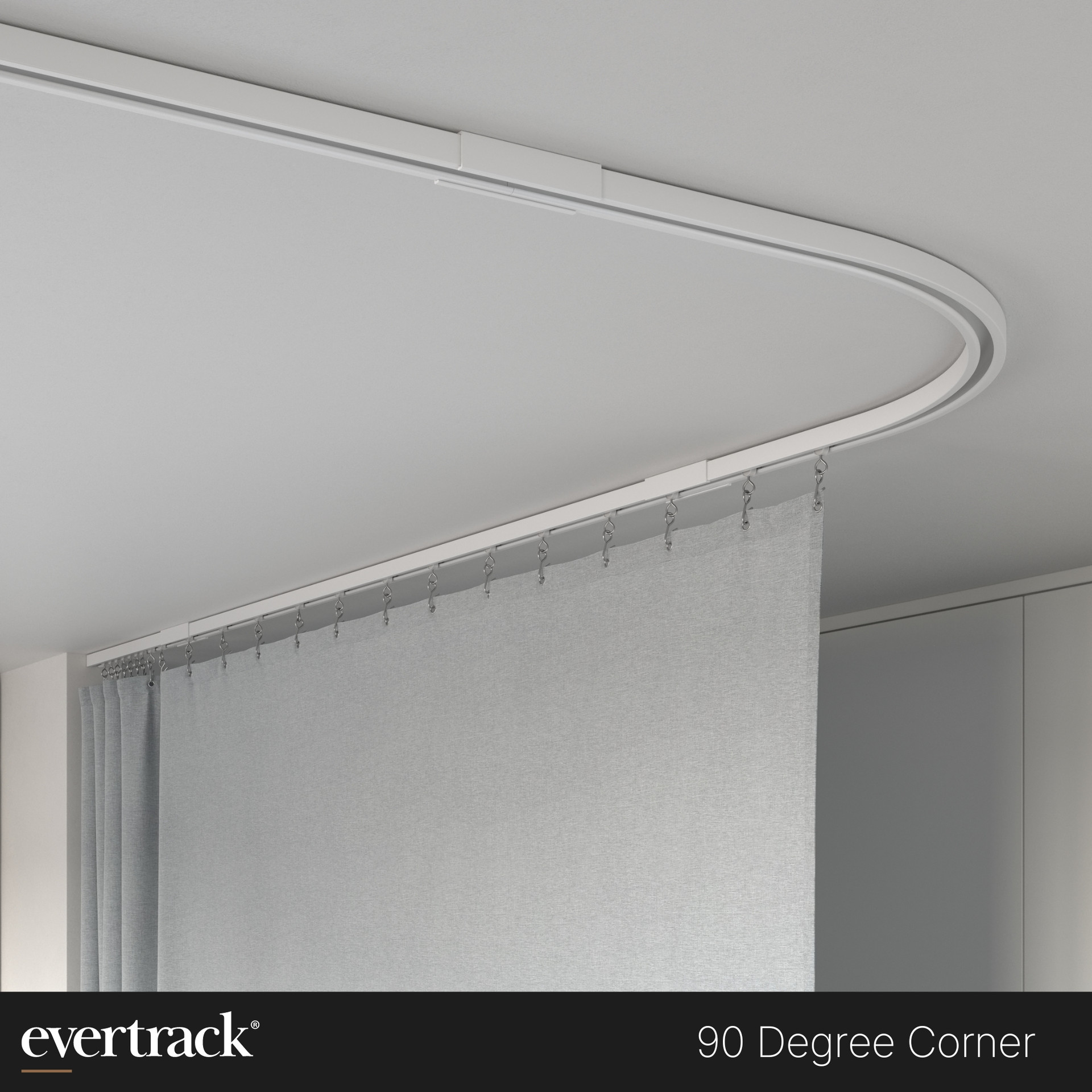 90-Degree Corner Curtain Track