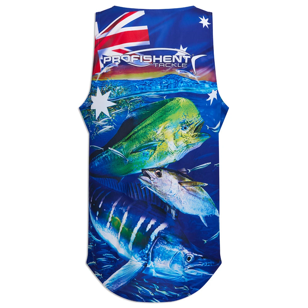 Profishent Tackle Fishing Singlet | Flathead or OZ Bluewater