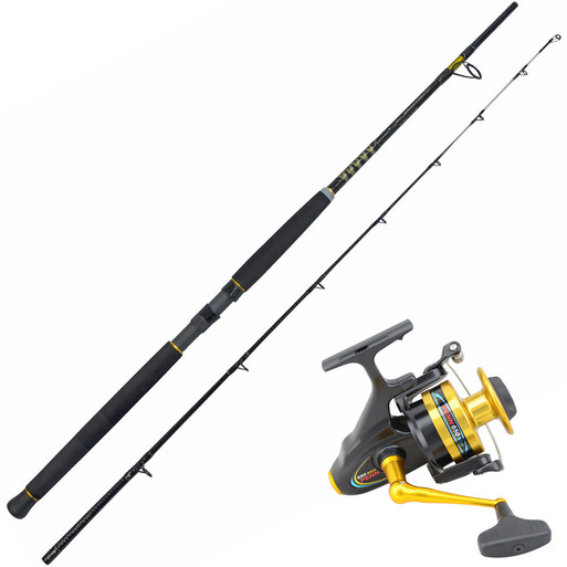 Penn Spinfisher 650ssm reel with an 8 foot Crystal Power Tip rod