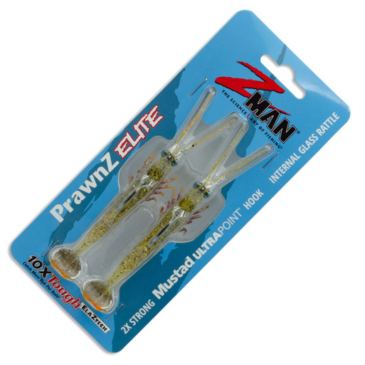 Zman Prawnz Elite Lures - Soft Plastic Prawn Fishing Lure