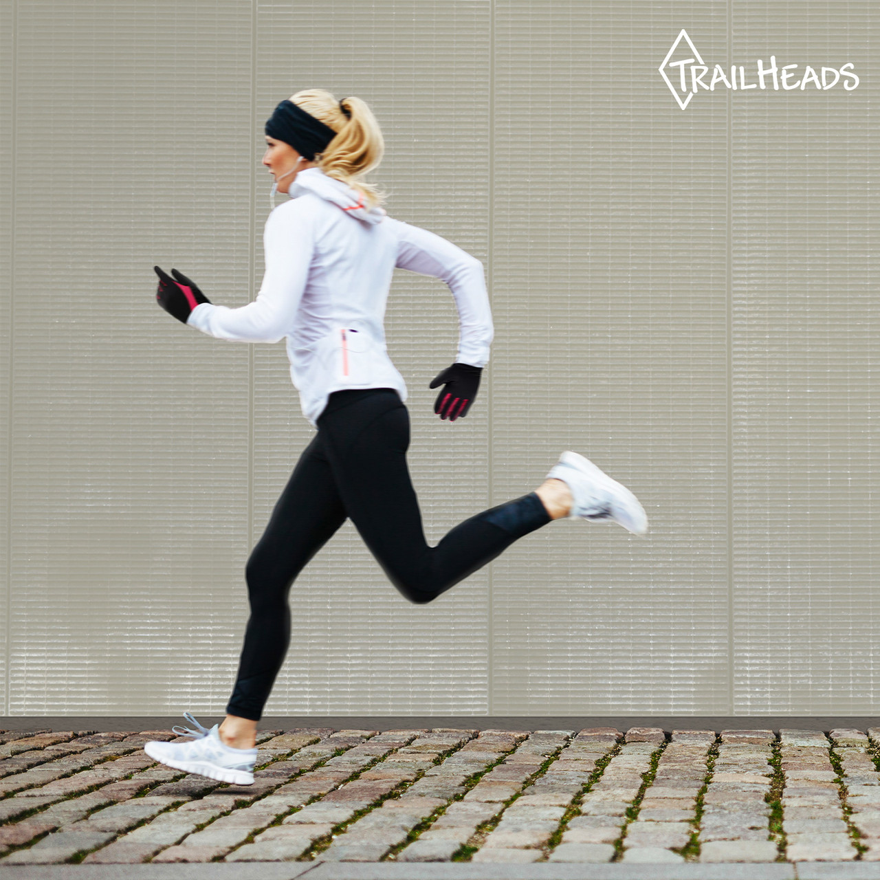 Womens Running Headband - Ponytail Headband - Adrenaline Series