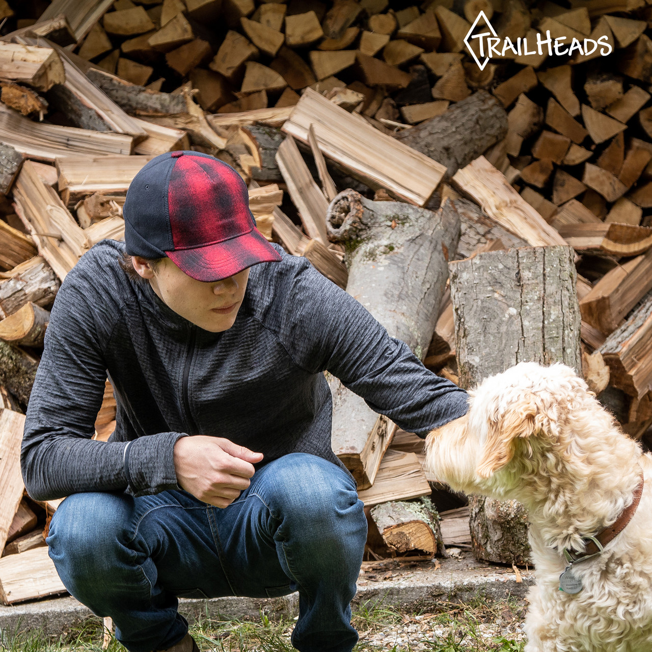 Men's Winter Hat - Trucker Hat with Drop Down Fleece