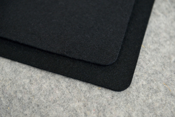 F-1 Pressed Wool Felt, 1/8" Thick x 60" Wide, Black | The Felt Co