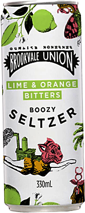 Brookvale Union Lime & Orange Bitters Boozy Seltzer Can 330ml (each)