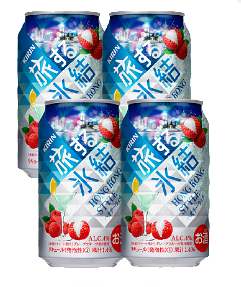 Kirin Hongkong Style Lychee Alcohol 4% 350ml (4 Pack)